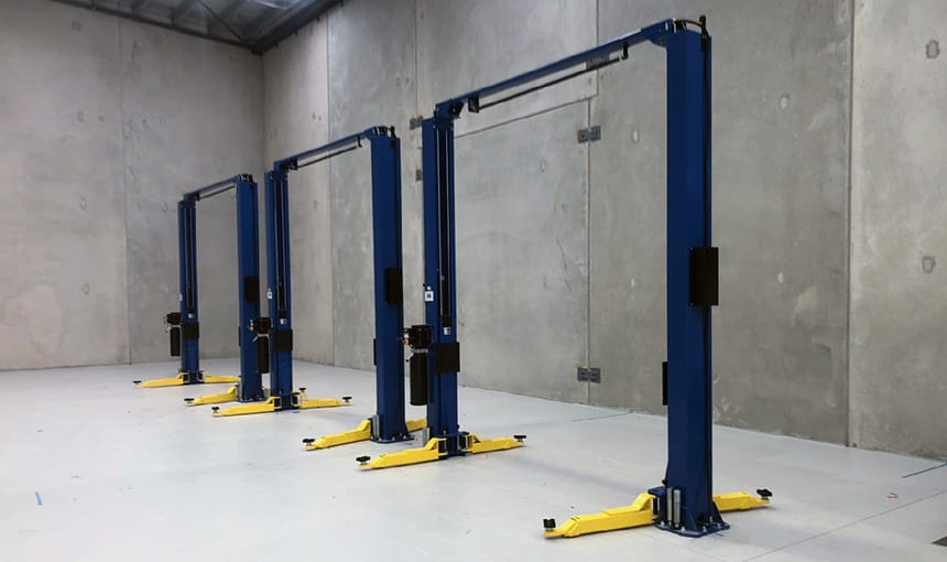 Why is our 2 Post Clear Floor Hoist so popular? - Joel's Garage Gear