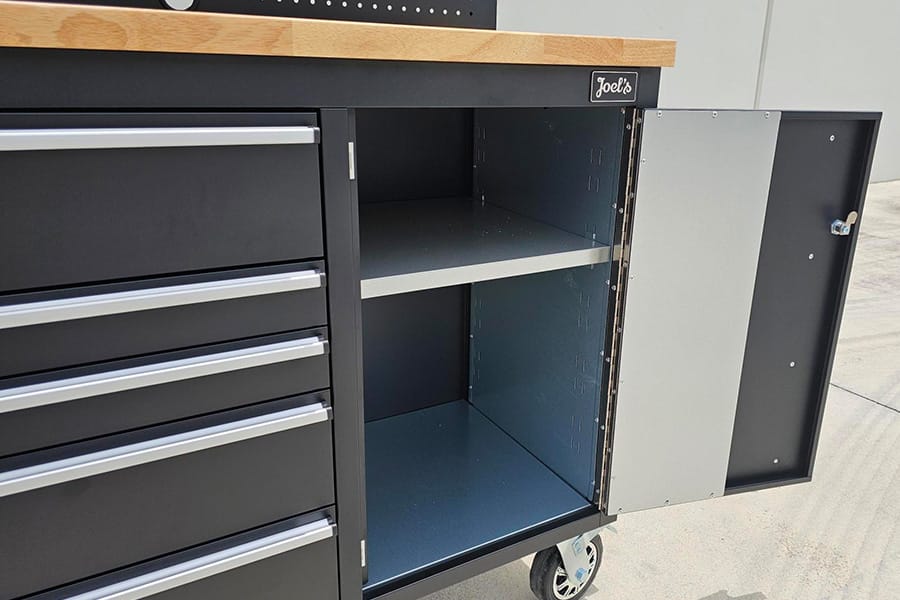 72" Black Mobile Toolbox Workstation - Joel's Garage Gear